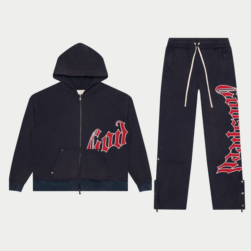 Godspeed OG Logo Sweatsuit V2 Navy/Red – Common Hype