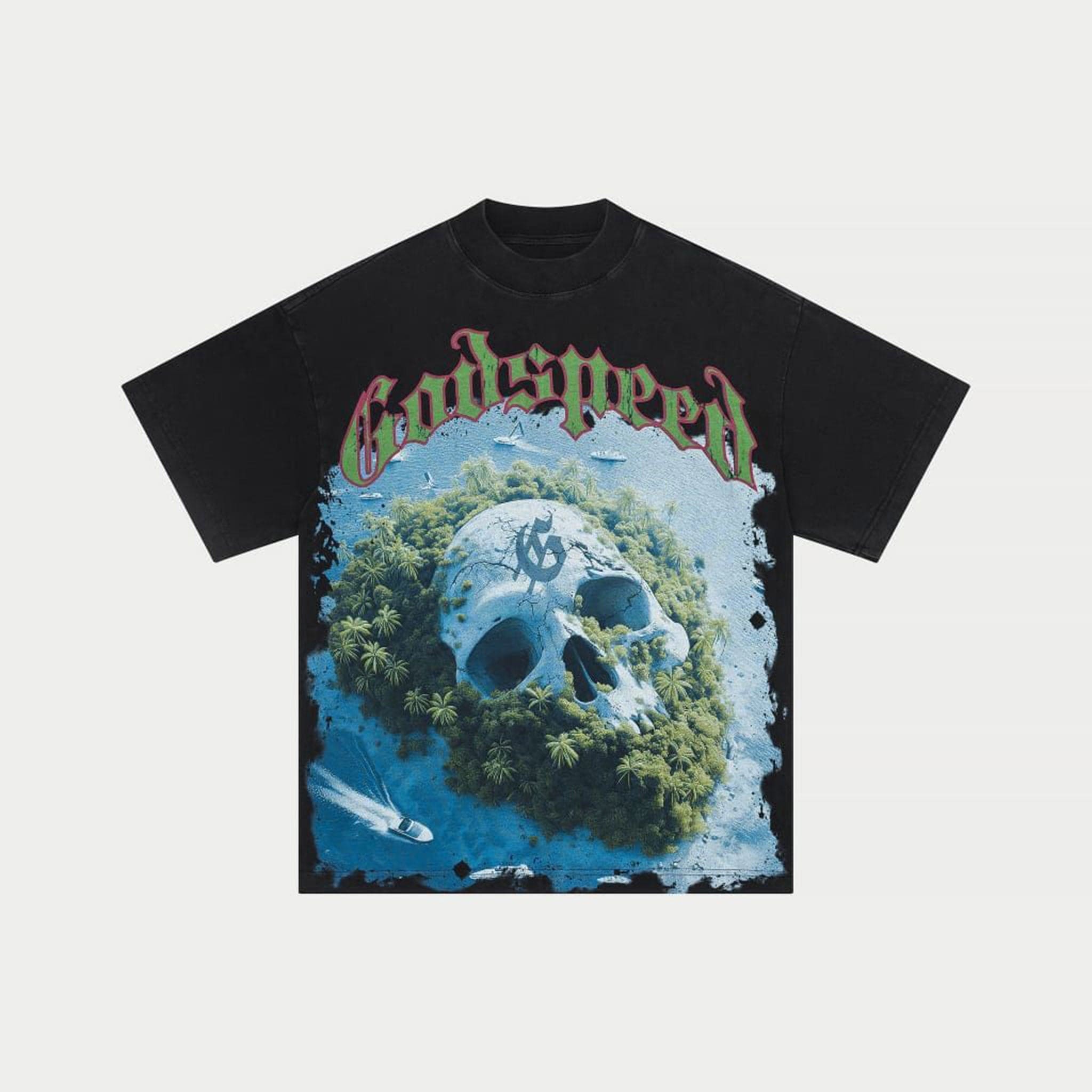 Godspeed Private Island T-shirt Black Wash – Common Hype